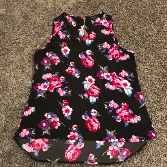 Eclipse | Tops | Eclipse Floral Brushed Cotton Tank | Poshmark